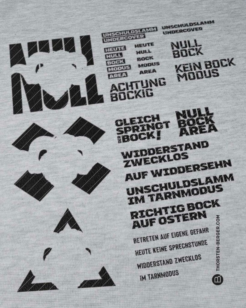 Plotterdatei "NULL BOCK" by Thorsten Berger | BAMPED®