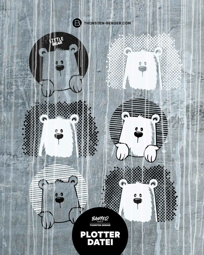 Plotterdatei "Polarbear Bärtram" Thorsten Berger | BAMPED®